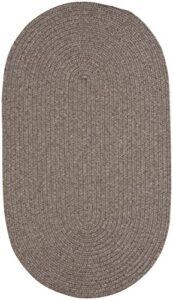 capel rugs candor 4' x 6' oval braided rug - chestnut