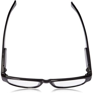 Foster Grant Men's LightSpecs Lloyd Reading Glasses with Lights Rectangular, Black/Transparent, 59 mm + 1.75