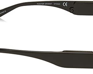 Foster Grant Men's Lloyd Lightspecs Lighted Reading Glasses Rectangular Reading Glasses, Black/Transparent, 59 mm, +1.50