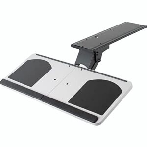 vivo adjustable computer keyboard and mouse platform tray, ergonomic under table desk mount drawer, mount-kb01