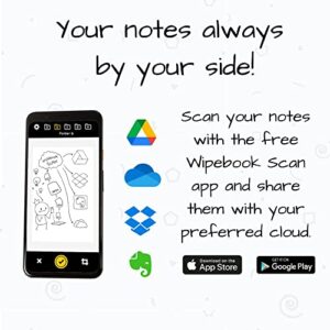 Wipebook REUSABLE NOTEBOOK - Dry Erase Notebook Available in Blank, Ruled or Graph | Dry Erase Notepad Paper for Meeting, Business, Office, Home | Mini Dry Erase Board | Ruled