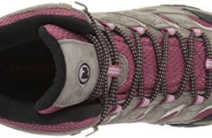 Merrell Women's Moab 2 Mid Waterproof Hiking Boot, Boulder/Blush, 10 M US