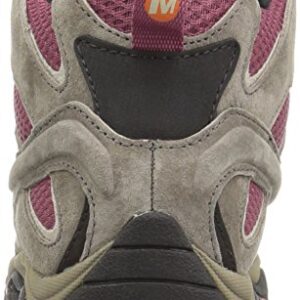 Merrell Women's Moab 2 Mid Waterproof Hiking Boot, Boulder/Blush, 10 M US