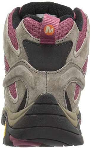 Merrell Women's Moab 2 Mid Waterproof Hiking Boot, Boulder/Blush, 10 M US