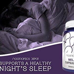 Melatonin Capsules | 300mcg | 120 Pills | Supports Healthy Sleep Cycles | Promotes Relaxation | Natural Sleep Aid Supplement