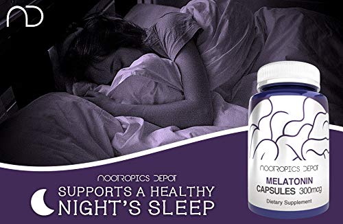 Melatonin Capsules | 300mcg | 120 Pills | Supports Healthy Sleep Cycles | Promotes Relaxation | Natural Sleep Aid Supplement