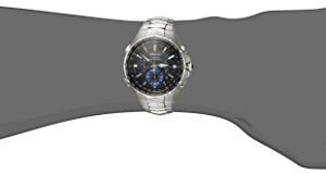 SEIKO SSG009 Watch for Men - Coutura Collection - Radio Sync Solar Chronograph, Stainless Steel Case & Bracelet, Black Dial with Lumibrite Hands & Markers, and Date Calendar