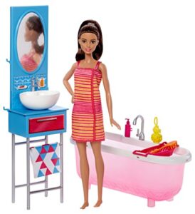 barbie bathroom & doll