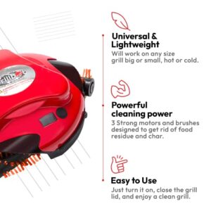 Grillbot Automatic Grill Cleaning Robot (Red, Grillbot Bundle)