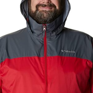 Columbia Men's Glennaker Lake Rain Jacket, Mountain Red/Graphite, Large