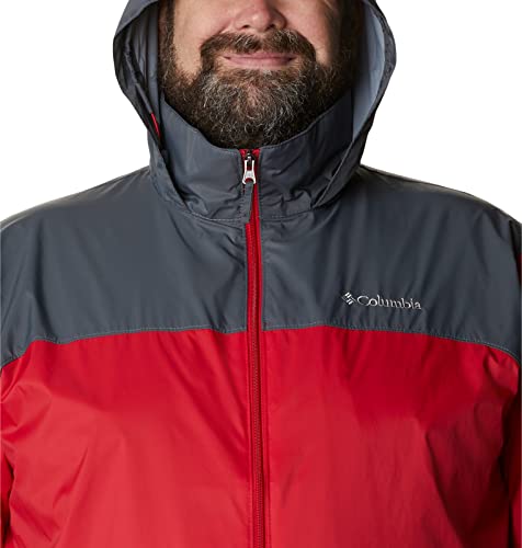 Columbia Men's Glennaker Lake Rain Jacket, Mountain Red/Graphite, Large