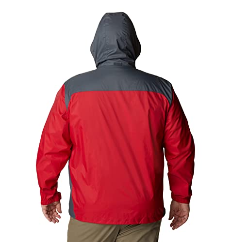 Columbia Men's Glennaker Lake Rain Jacket, Mountain Red/Graphite, Large