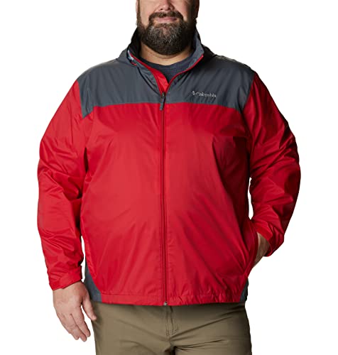 Columbia Men's Glennaker Lake Rain Jacket, Mountain Red/Graphite, Large