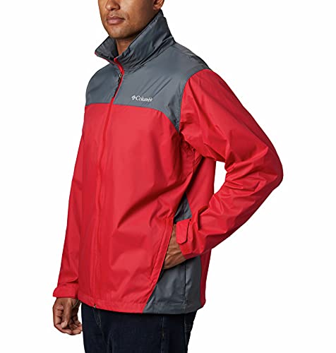 Columbia Men's Glennaker Lake Rain Jacket, Mountain Red/Graphite, Large