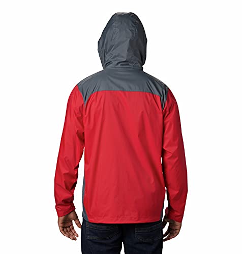 Columbia Men's Glennaker Lake Rain Jacket, Mountain Red/Graphite, Large