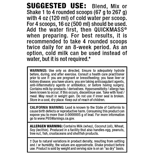 ALLMAX QUICKMASS, Strawberry Banana - 6 lb - Rapid Mass Gain Catalyst - Up to 64 Grams of Protein Per Serving - 3:1 Carb to Protein Ratio - Zero Trans Fat - Up to 42 Servings