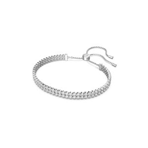 Swarovski Sparkling Dance Collection Women's Tennis Bracelet, White Crystals with Rhodium Plated Chain