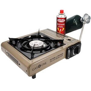 Gas One GS-3400P Propane or Butane Stove Dual Fuel Stove Portable Camping Stove - Patent Pending - with Carrying Case Great for Emergency Preparedness Kit