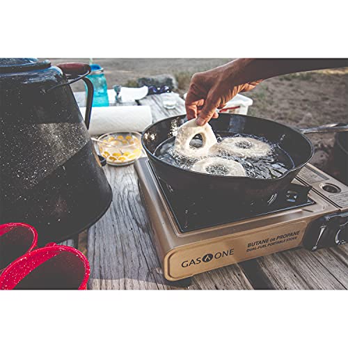 Gas One GS-3400P Propane or Butane Stove Dual Fuel Stove Portable Camping Stove - Patent Pending - with Carrying Case Great for Emergency Preparedness Kit