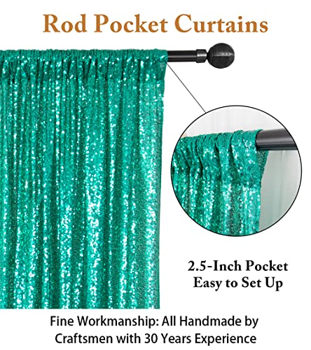 4FTX6FT-Mint Green-Sequin Photo Backdrop Wedding Backdrop Photo Booth,Party Backdrop Photography Background (Mint Green)