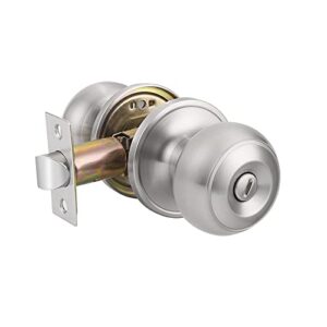 probrico colonial style privacy door knob, brushed nickel bath/bed door lock