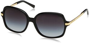 michael kors adrianna ii mk2024 sunglasses 316011-57 - black frame, light grey mk2024-316011-57