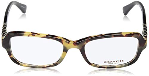 COACH Eyeglasses HC 6075Q 5324 Dark Vintage Tortoise/Black 52MM