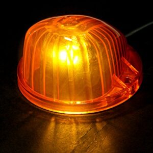 ECCPP 5 Amber Round-Shape Cab Marker Light 9069A Cover Lens for for Chevrolet truck pickup 1973-1991 for Chevrolet K30 Pickup K20 Suburban K10 Suburban C10 Pickup Blazer K5 Blazer C70 C60 C50 etc