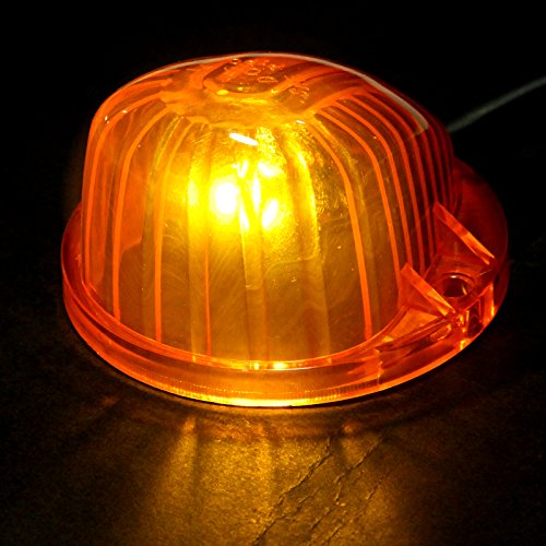 ECCPP 5 Amber Round-Shape Cab Marker Light 9069A Cover Lens for for Chevrolet truck pickup 1973-1991 for Chevrolet K30 Pickup K20 Suburban K10 Suburban C10 Pickup Blazer K5 Blazer C70 C60 C50 etc