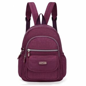 aotian mini nylon women backpacks casual lightweight small daypack for girls