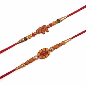 rakhi for brother set of 2 with greeting card, beautiful designer raksha bandhan rakhi gift set for brother bhaiya bhai bro, traditional indian style rakshbandhan rakhi gifts for brother