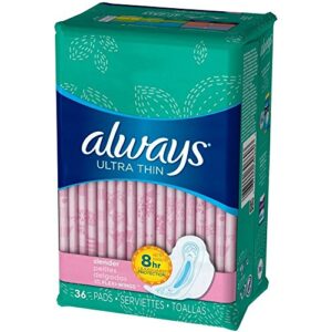 always ultra thin pads slender flexi-wings 36 each (pack of 5)