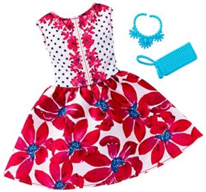 barbie fashions complete look - floral red dress