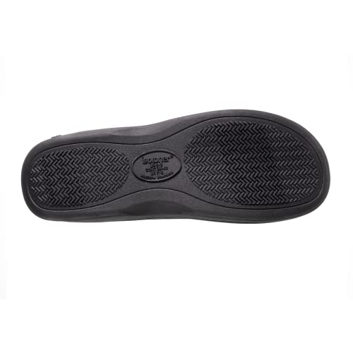 isotoner Men's Slippers, Open Back Slip On with Gel Infused Memory Foam, Indoor/Outdoor Sole and Skid Resistance