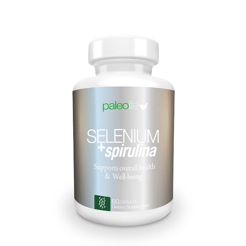 Boost Concentration, Memory and Energy with Premium Selenium + Spirulina - Premium Antioxidant Supplement for Brain Function - 60 Day Supply (60 Capsules) - (1-Pack)