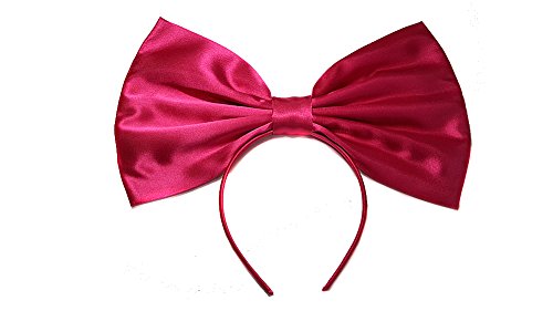 EmilyRose Couture Giant Extra Large Hair Bow Collection (Headband, Hot Pink Barbie in Satin)