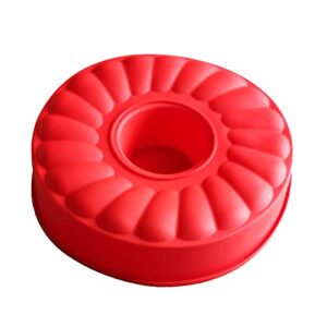 x-haibei round tube savarin cake pan ice cream gelatin bread baking silicone mold 9.5inch