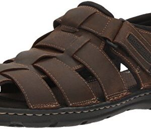 Rockport mens Darwyn Fishermen Fisherman Sandal, Brown Ii Leather, 9.5 US