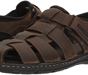 Rockport mens Darwyn Fishermen Fisherman Sandal, Brown Ii Leather, 9.5 US