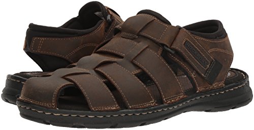 Rockport mens Darwyn Fishermen Fisherman Sandal, Brown Ii Leather, 9.5 US