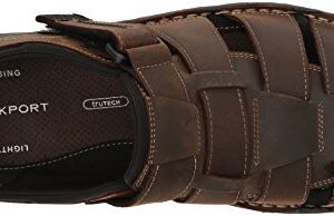 Rockport mens Darwyn Fishermen Fisherman Sandal, Brown Ii Leather, 9.5 US