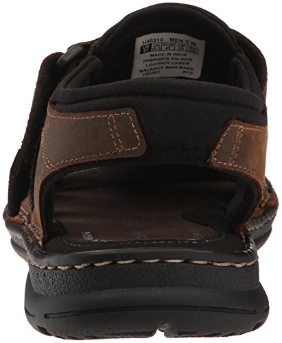 Rockport mens Darwyn Fishermen Fisherman Sandal, Brown Ii Leather, 9.5 US