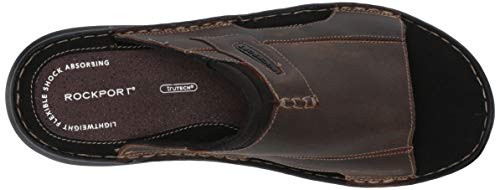 Rockport Men's Darwyn Slide 2 Sandal, Brown II Leather, 11 M US