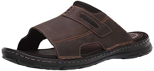 Rockport Men's Darwyn Slide 2 Sandal, Brown II Leather, 11 M US