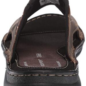 Rockport Men's Darwyn Slide 2 Sandal, Brown II Leather, 11 M US