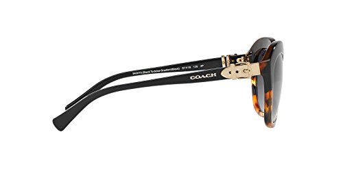 COACH HC8184-5404T3 Sunglasses L1600 BLACK TORTOISE GRADIENT/w/GREY GRADIENT POLAR 57mm