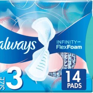 Always Radiant Teen Pads Get Real Regular Unscented w/Wings - 14ct