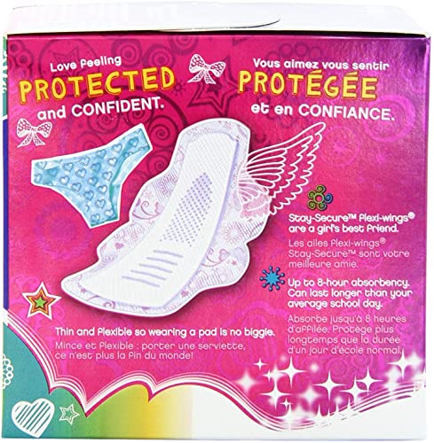 Always Radiant Teen Pads Get Real Regular Unscented w/Wings - 14ct