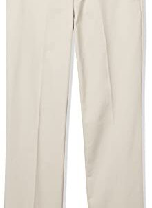 Amazon Essentials Men's Classic-Fit Wrinkle-Resistant Flat-Front Chino Pant (Available in Big & Tall), Stone, 38W x 32L