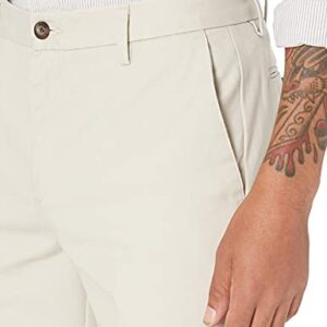 Amazon Essentials Men's Classic-Fit Wrinkle-Resistant Flat-Front Chino Pant (Available in Big & Tall), Stone, 38W x 32L